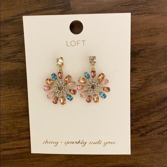 LOFT | Jewelry | Loft Stone Sunburst Earring | Poshmark